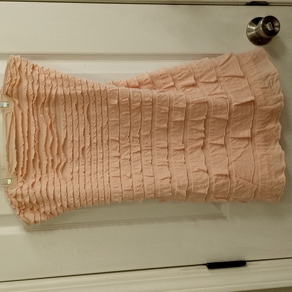Express | Dresses | Pale Pink Ruffled Mini Body Cam Dress | Poshmark